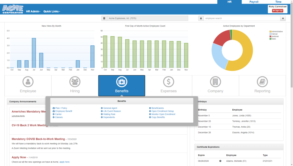 Full Featured HCM - Execupay Payroll and HR Services
